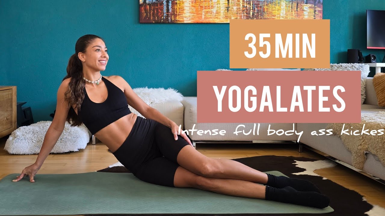 35 MIN yoga pilates. Intense full body yogalates workout. - YouTube