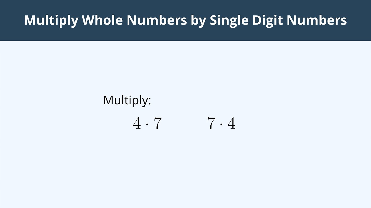 Multiply Whole Numbers by Single Digit Numbers - 2 - YouTube