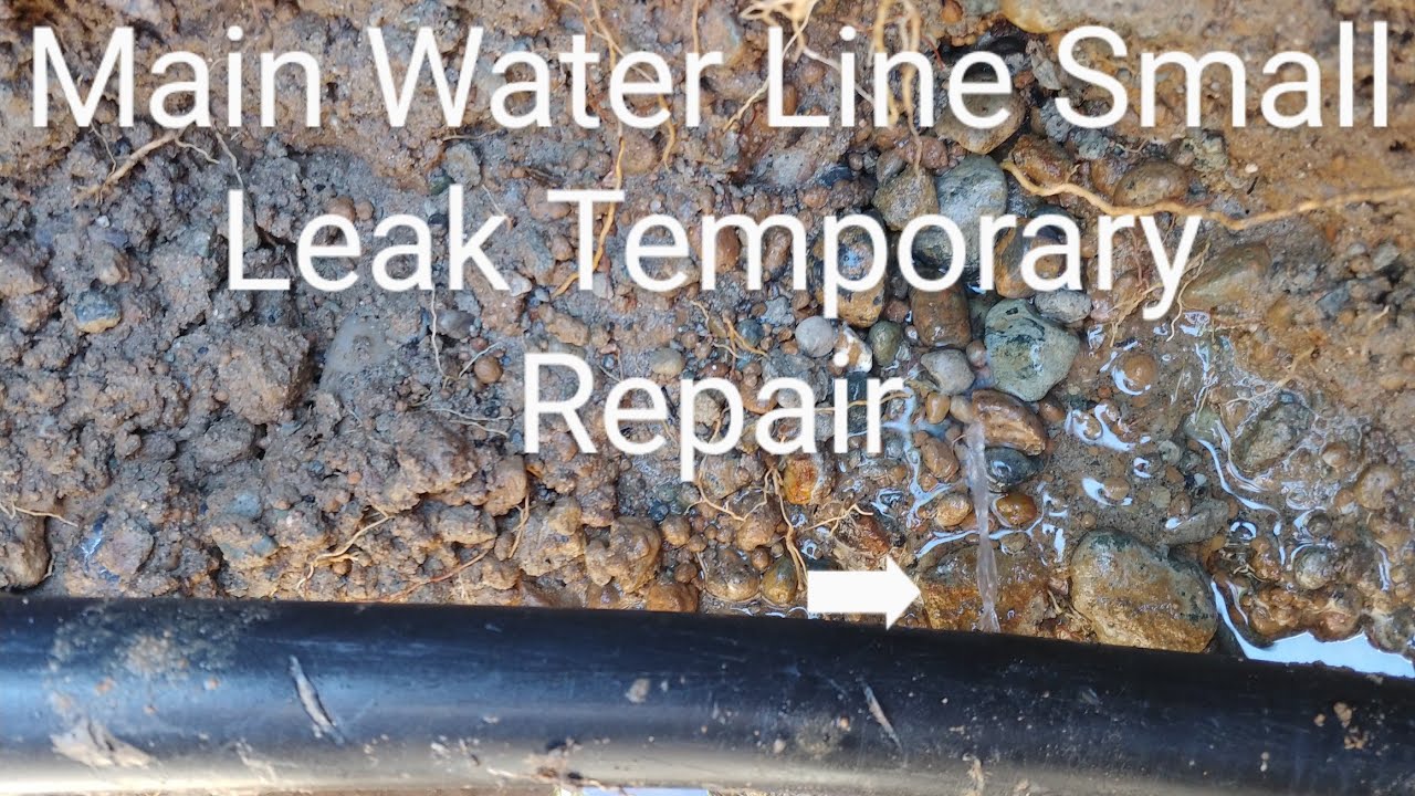 Main Water Line Leak Temporary Repair - YouTube