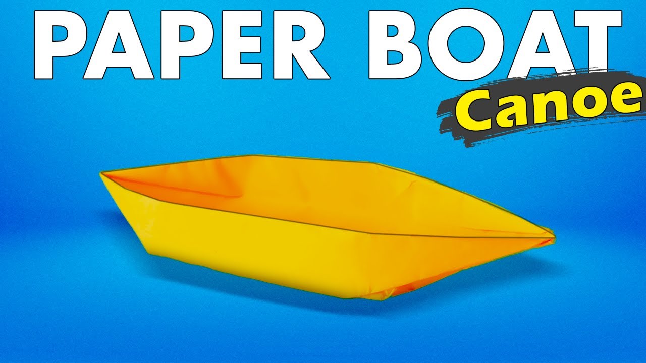 How to make a Paper Boat Сanoe that Floats - YouTube