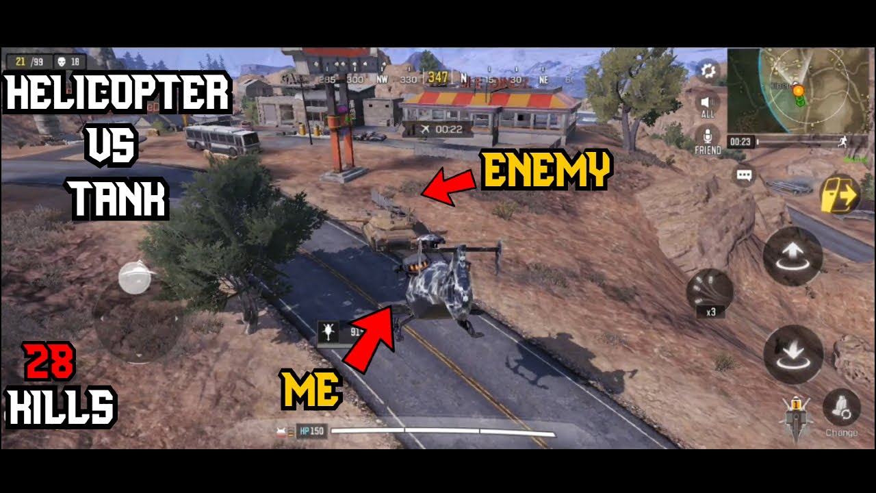 *28 KILLS**SOLO VS SQUAD*| HELICOPTER VS TANK | INSANE MATCH IN CODM ...