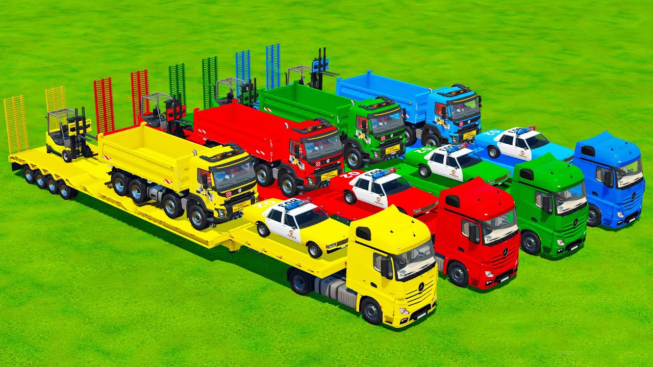 TRANSPORTING ON TOW CARS, TRUCKS & LOADER WITH HAULER TRUCKS! Farming ...