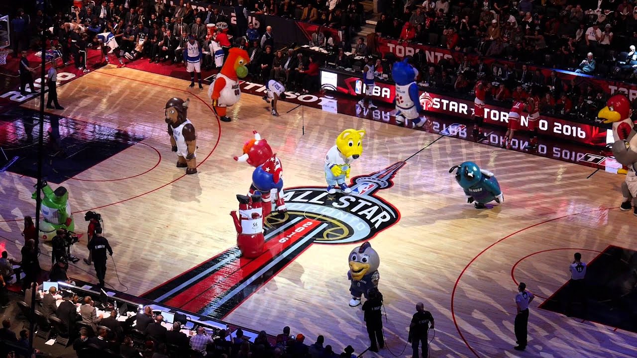 NBA All Star 2016 air mascots dance - YouTube