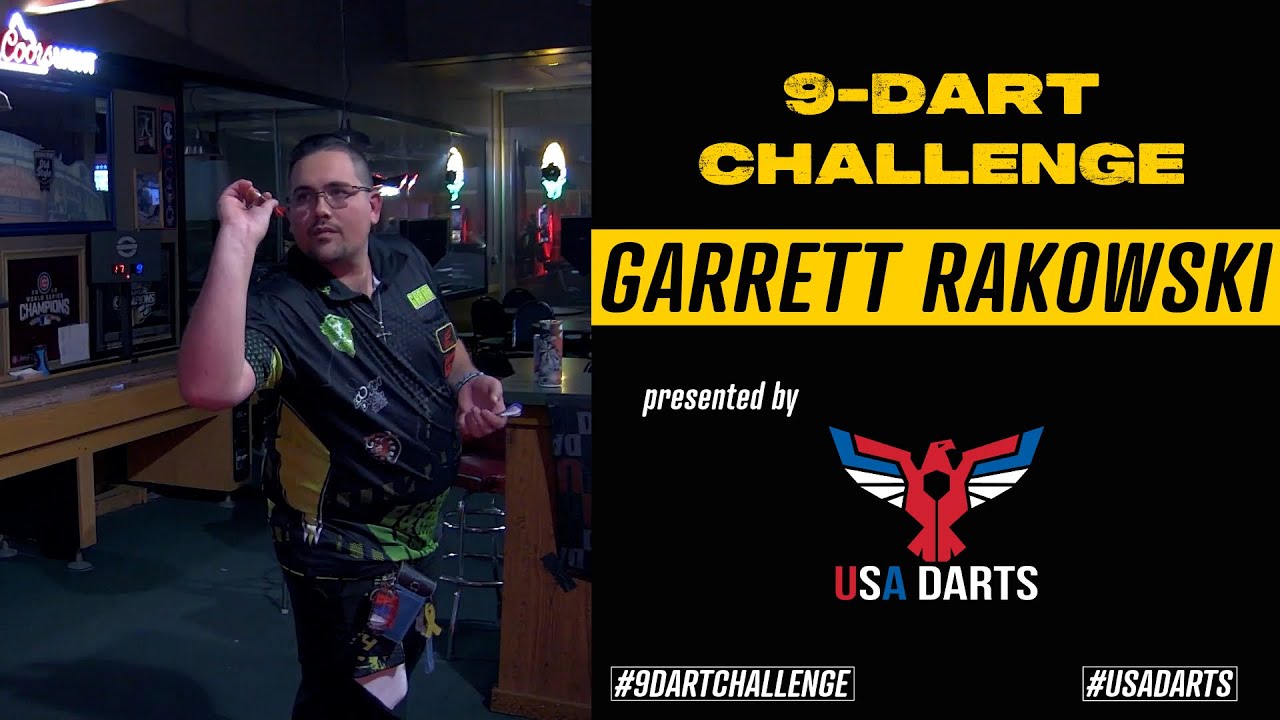 GARRETT RAKOWSKI vs THE 9 DART CHALLENGE | USA Darts - YouTube