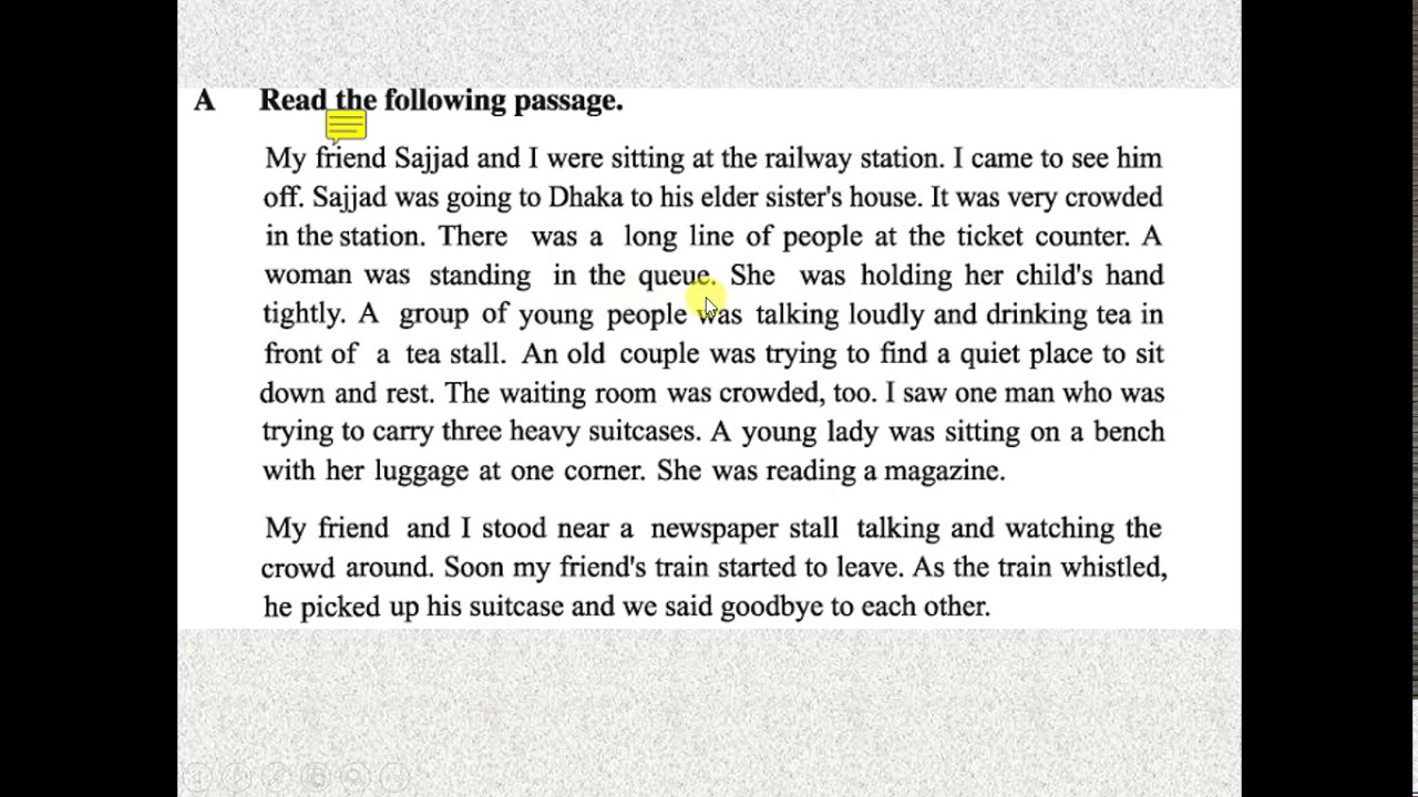 English (seen passage) class : 6 by ZA - YouTube