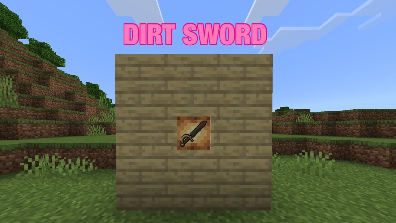 MINECRAFT DIRT SWORD - YouTube