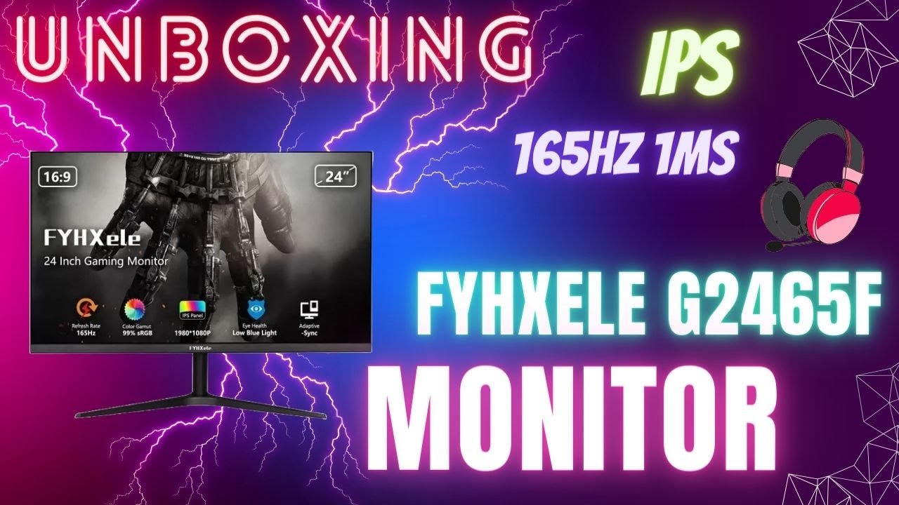 UNBOXING Monitor FYHXele G2465f 23.8" 165hz 1ms | HDMI & DisplayPort ...
