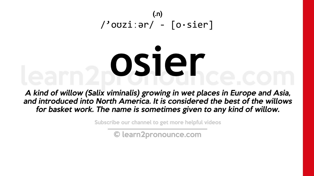 Pronunciation of Osier | Definition of Osier - YouTube