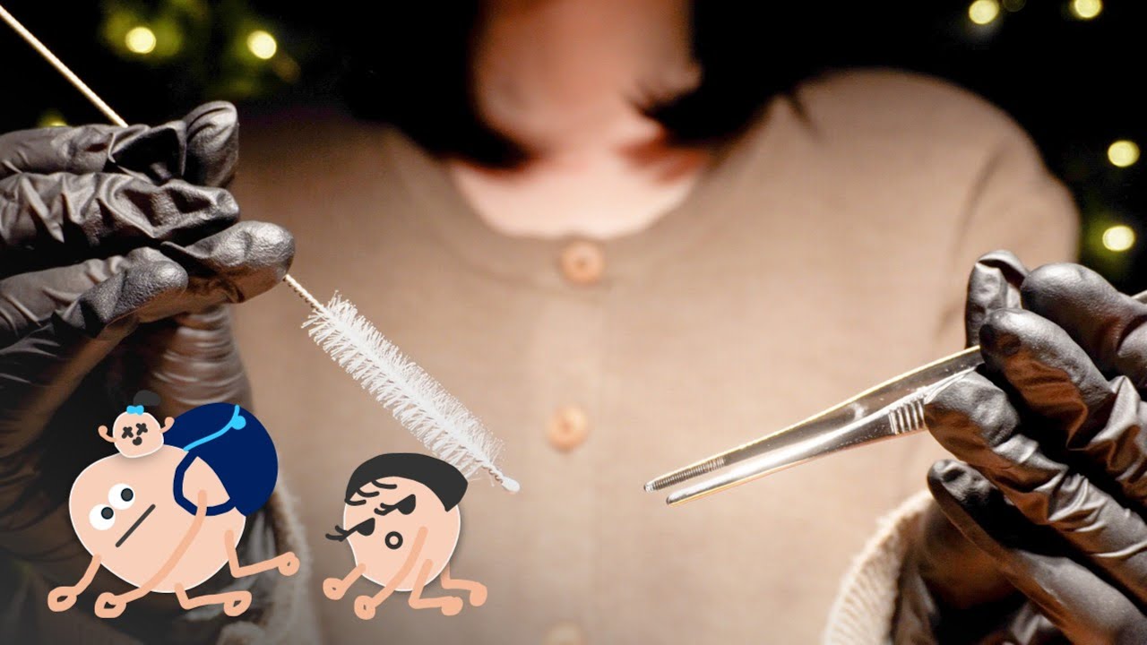 [ASMR] 귀지가 몰래 야반도주하는 귀청소👂| Ear Cleaning ASMR for Tingles and Deep Sleep ...