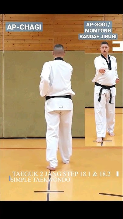 Taeguk 2 Jang Step 18.1 & 18.2 Taekwondo #shorts - YouTube