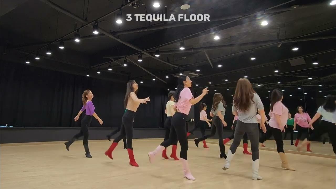 3 Tequila Floor Line Dance Demo(쓰리 데킬라 플루어)|Intermediate(중급) - YouTube