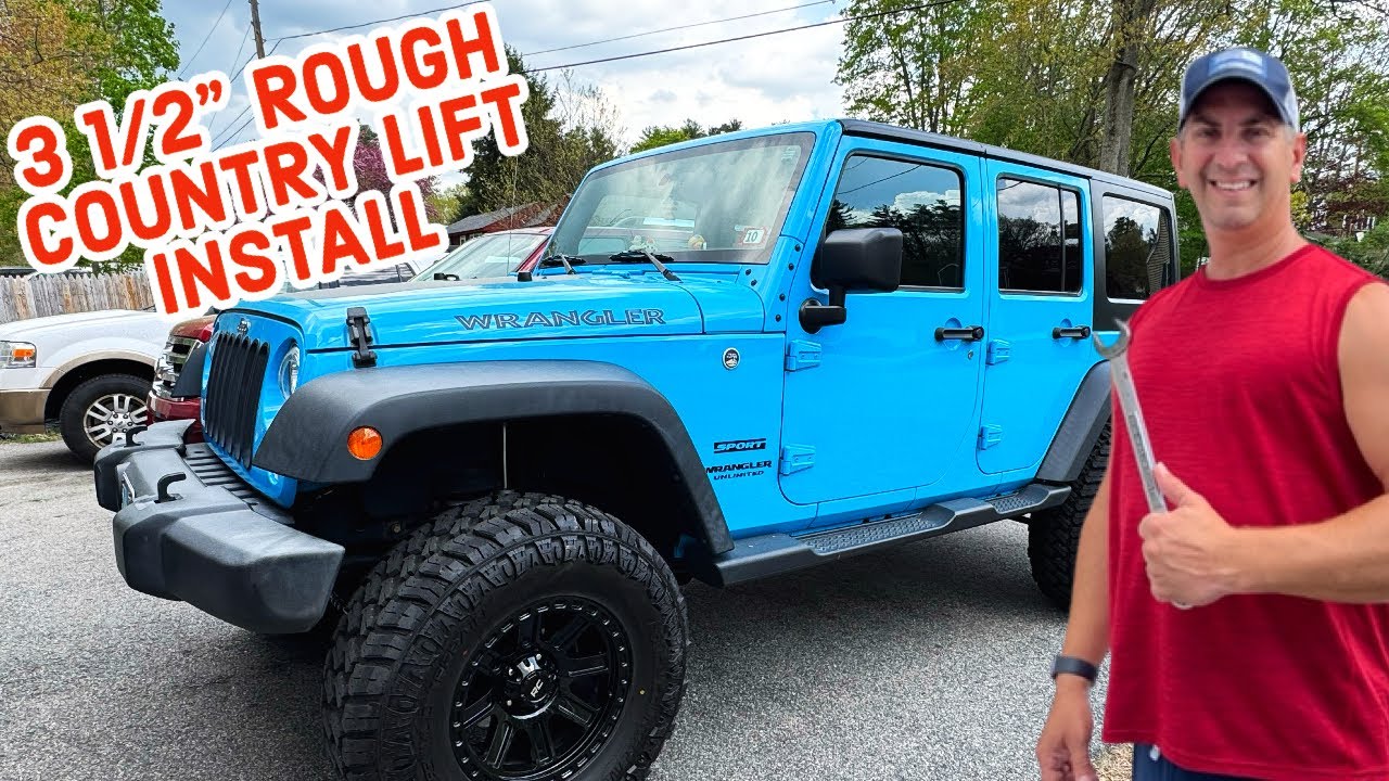 Installing Rough Country 3.5" Lift Kit on Jeep Wrangler JKU (2007-2018 ...