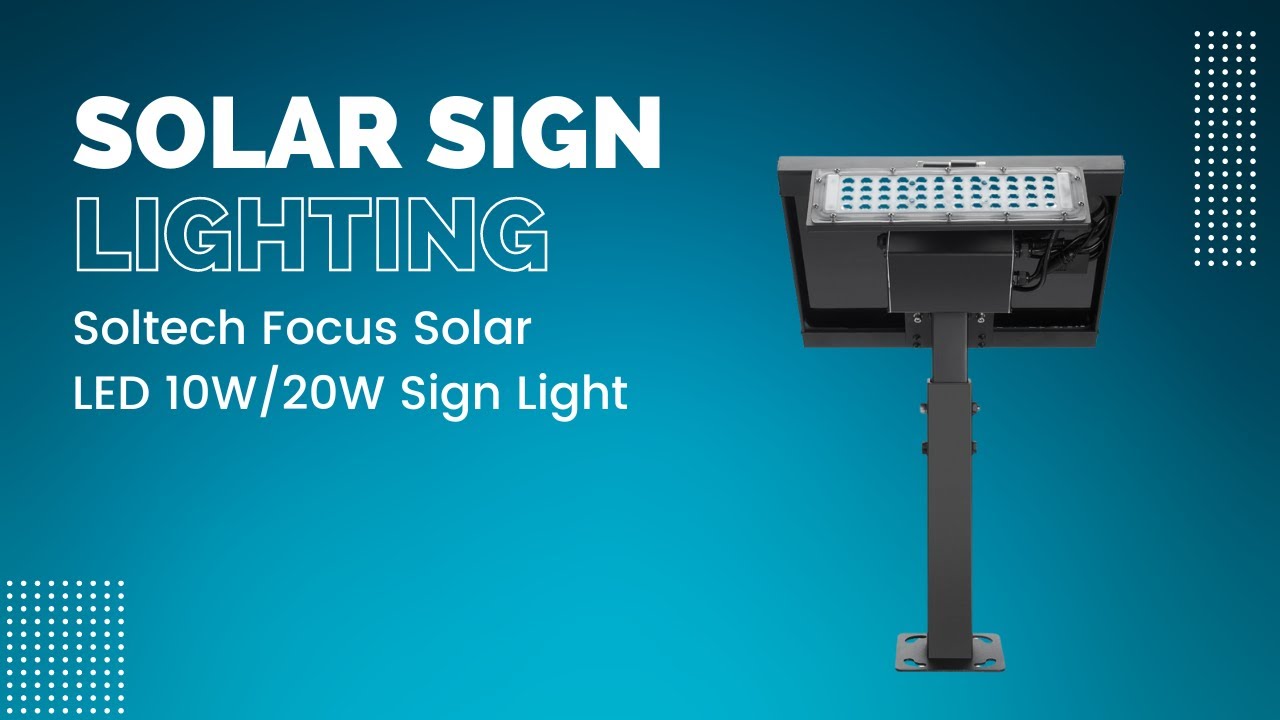 Soltech Focus Solar LED 10W Sign Light - YouTube