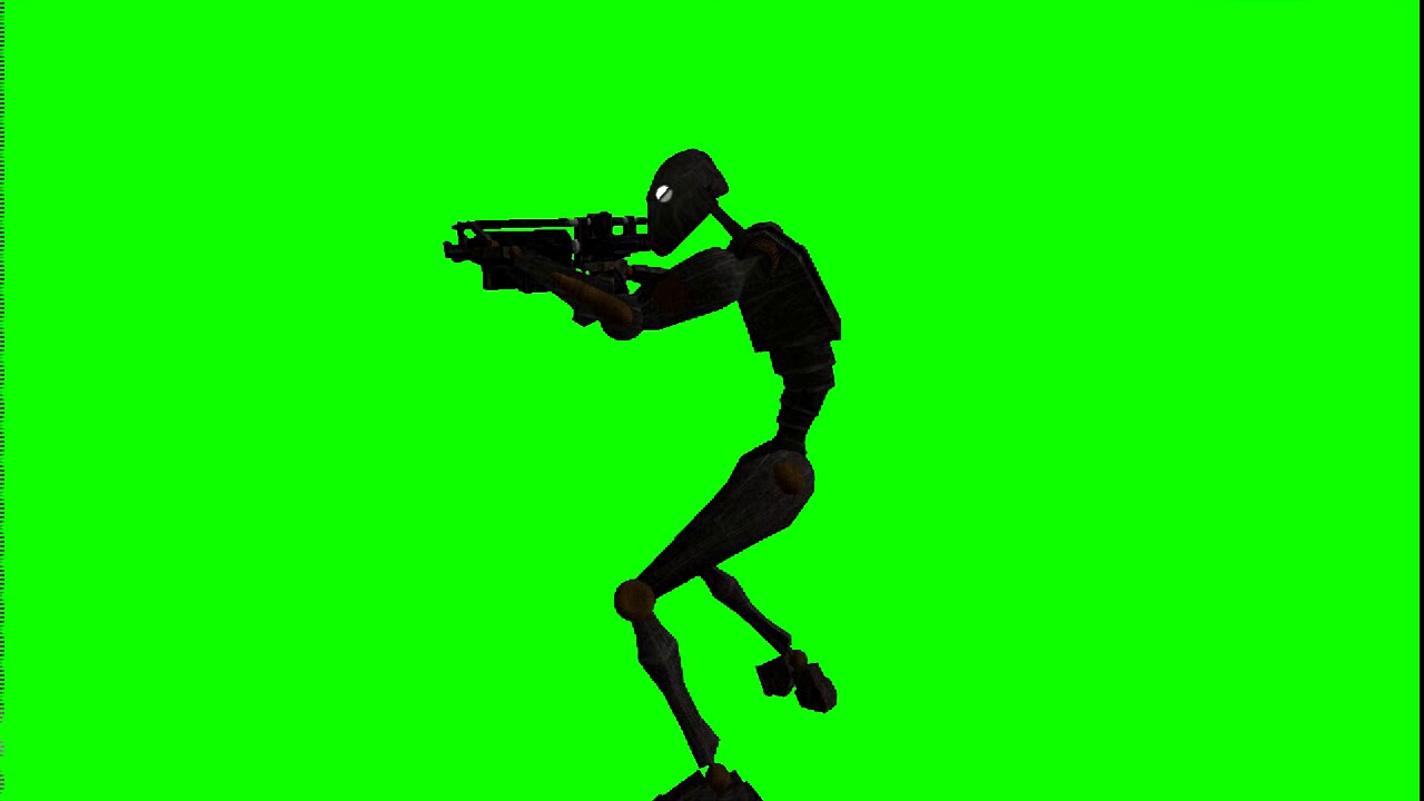 Green Screen CIS Commando Droid In Action - YouTube