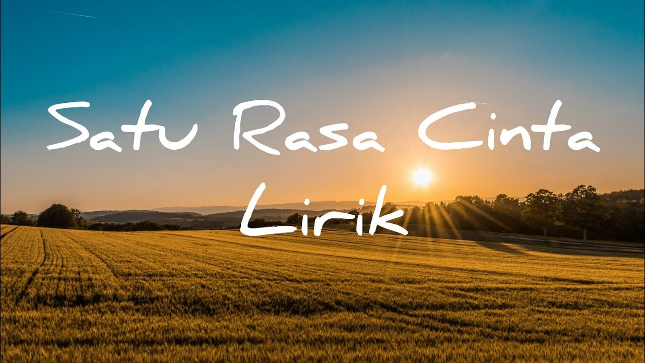 Arief - Satu Rasa Cinta ( lirik ) cover - YouTube Music