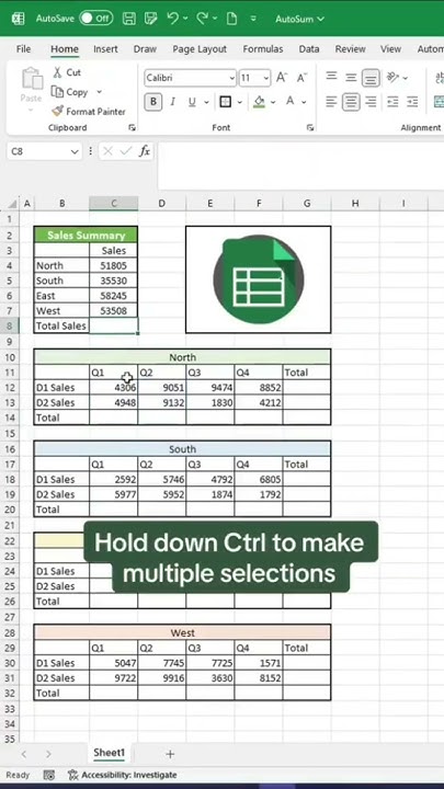 How to autosum in Excel! #shorts - YouTube