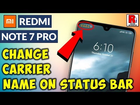 How to Change Carrier Name on Status Bar in Redmi Note 7 Pro