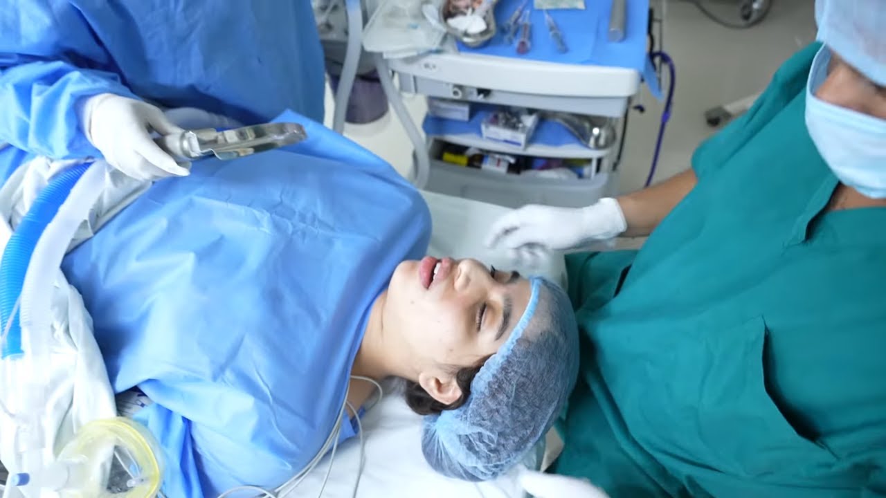 Girl going to Deep Sleep with Anesthesia - YouTube