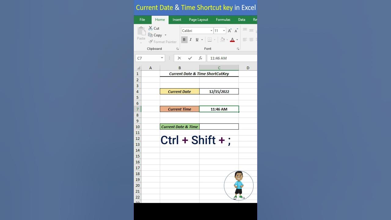 Current Date and Time Shortcut Key in Excel #msexcel #excel #exceltips #exceltutorial # ...
