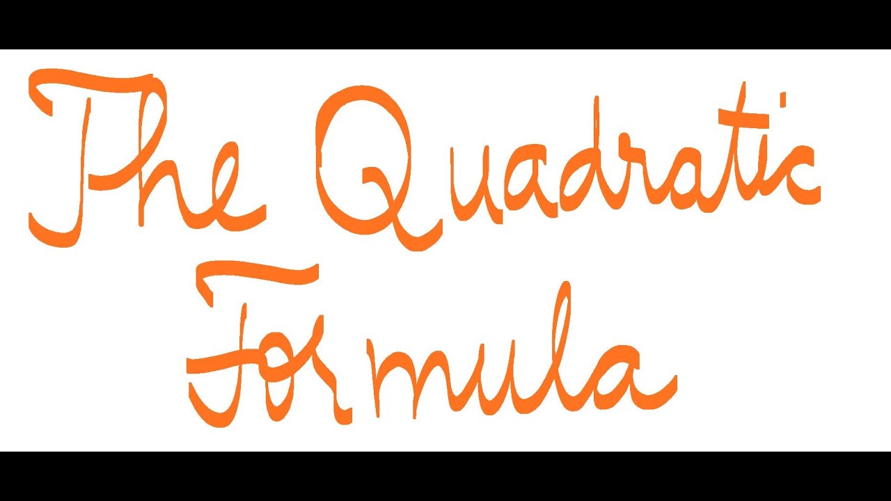 College Algebra: The Quadratic Formula - YouTube
