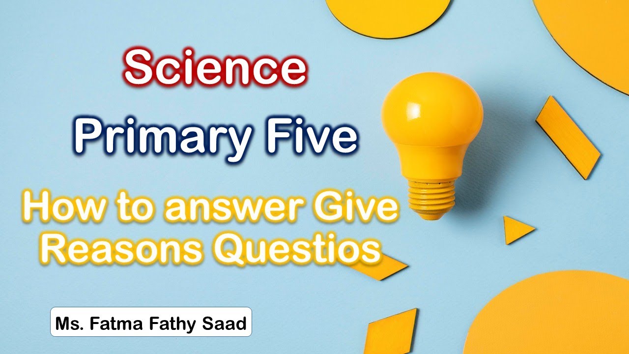 Science - Primary Five- How to answer Give Reason Questions - YouTube
