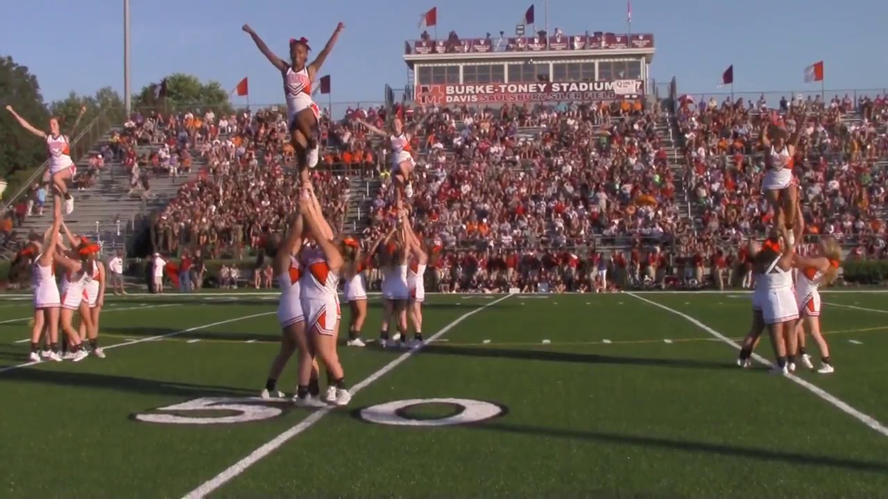 Hurricanes Cheerleaders preform at 2017 KickOff Classic - YouTube