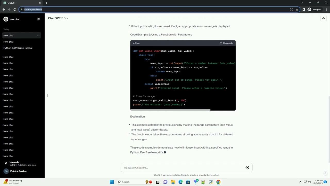 python limit input range - YouTube