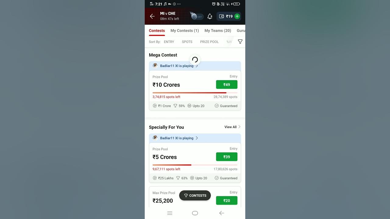 Dream 11 scam, bot automatically creating bot teams for left spots, bots rank we compete with ...