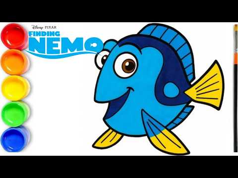 How to draw Dory From Finding Nemo | Dory Finding Nemo