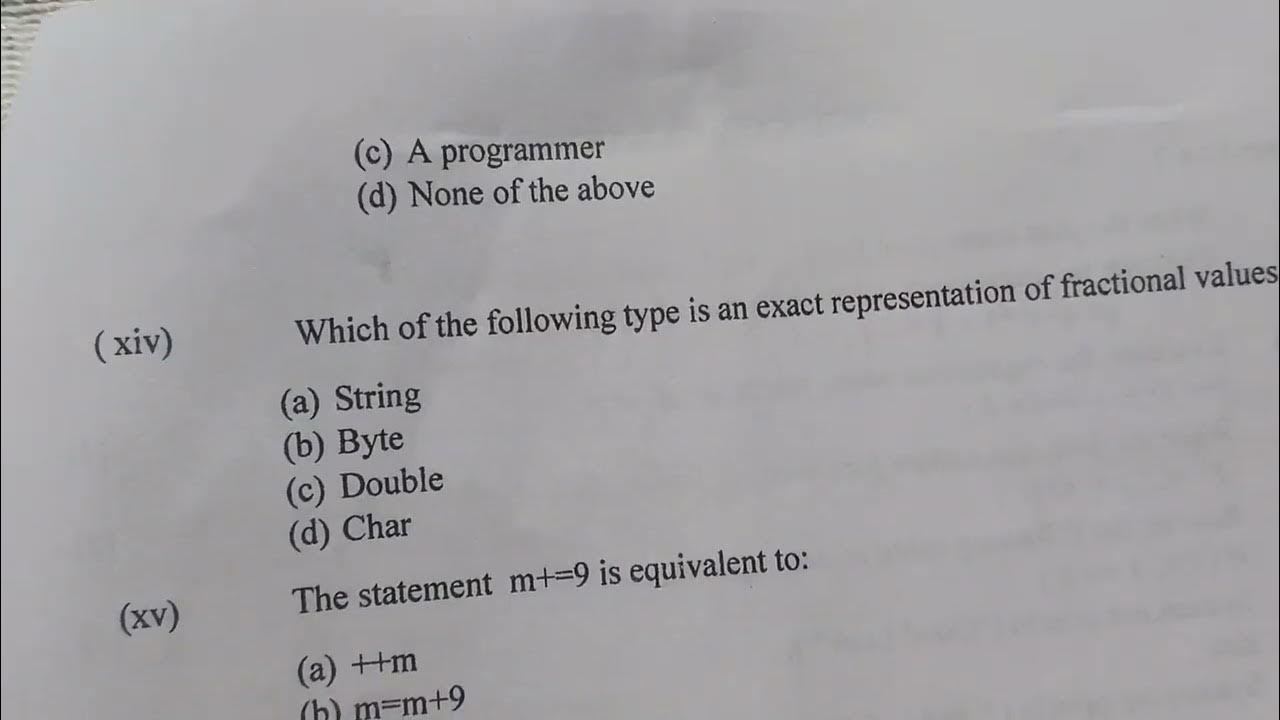 Sample paper of computer application class 9 ICSE pattern of question ...