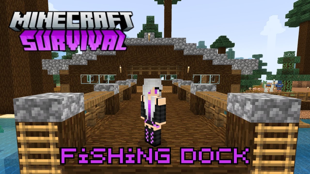 Minecraft Survival Houses Fishing Dock Build Relaxing Full Gameplay No ...