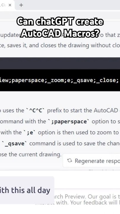 Can chatGPT create AutoCAD Macros? - YouTube