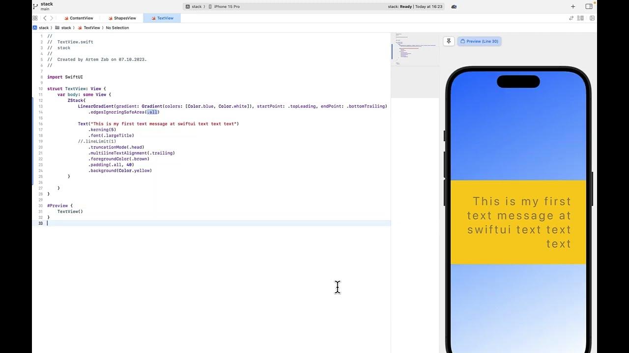 Урок 3 - Работа с текстом в SwiftUI - YouTube