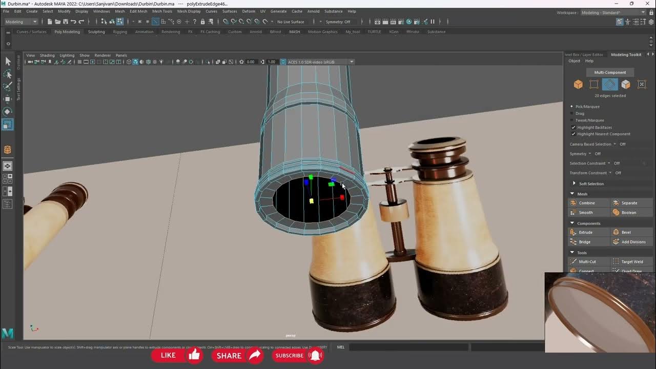 3D Modeling a Durbin | Autodesk Maya - YouTube