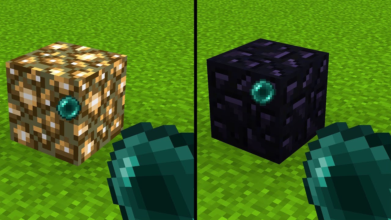 what's inside glowstone? what's inside obsidian? - YouTube