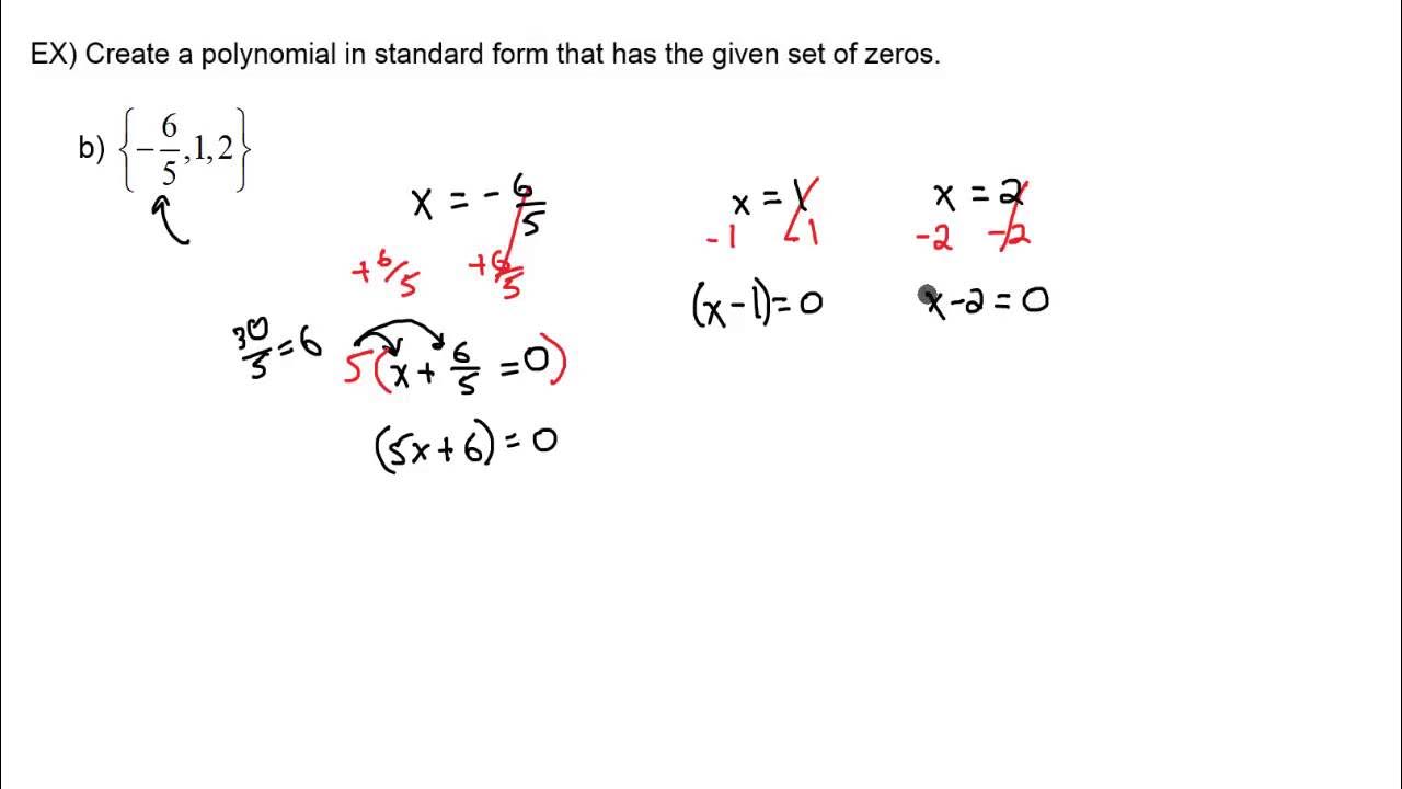 Creating Polynomials - Example 2 - YouTube