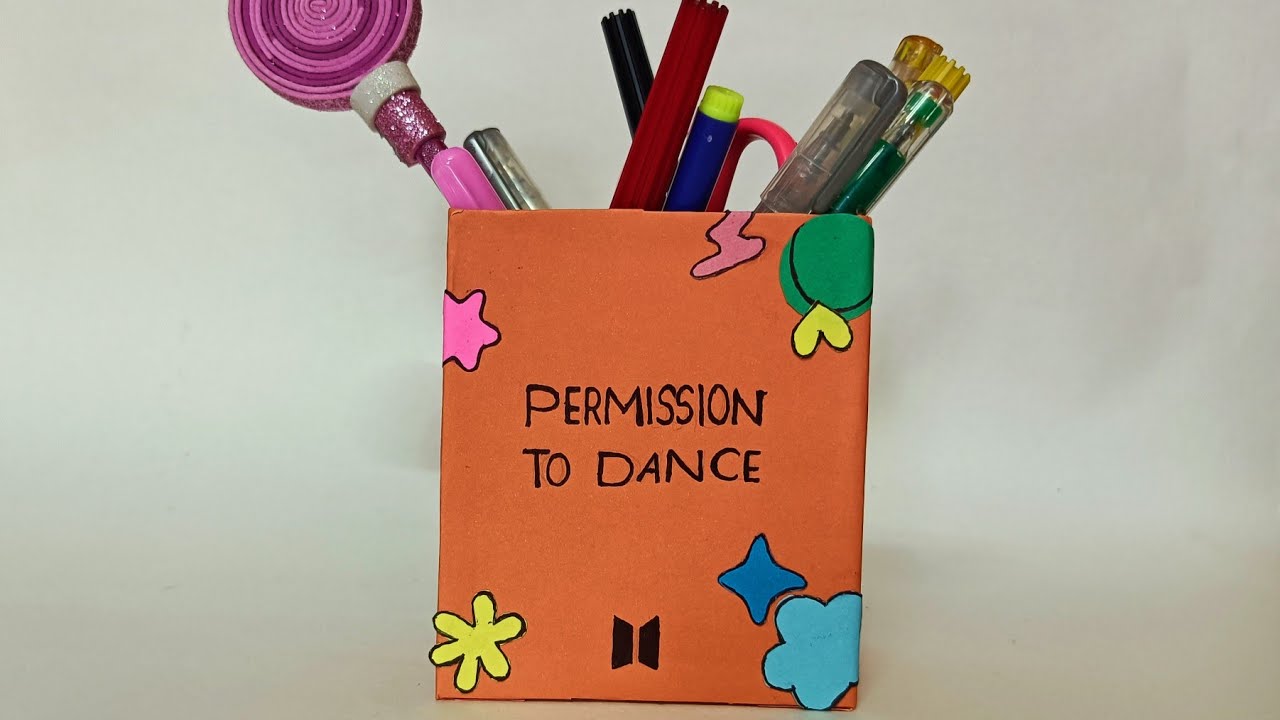DIY BTS pen holder || BTS ideas || Sarika's craft - YouTube