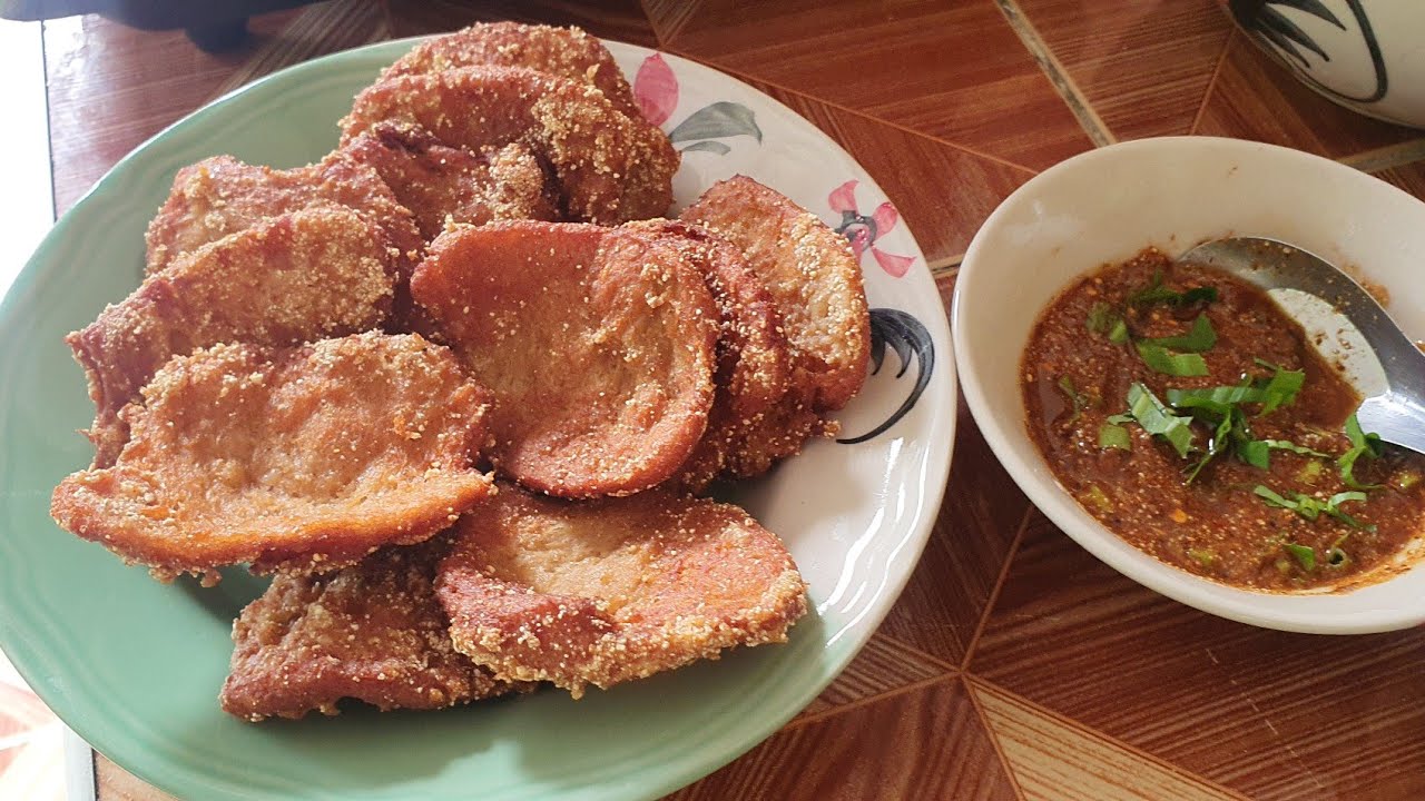 🇹🇭หมูทอดจิ้มแจ่วเจ 麻辣肉片 Fried Pork with Spicy Jaew Dip มัง EP209 Spicy ...