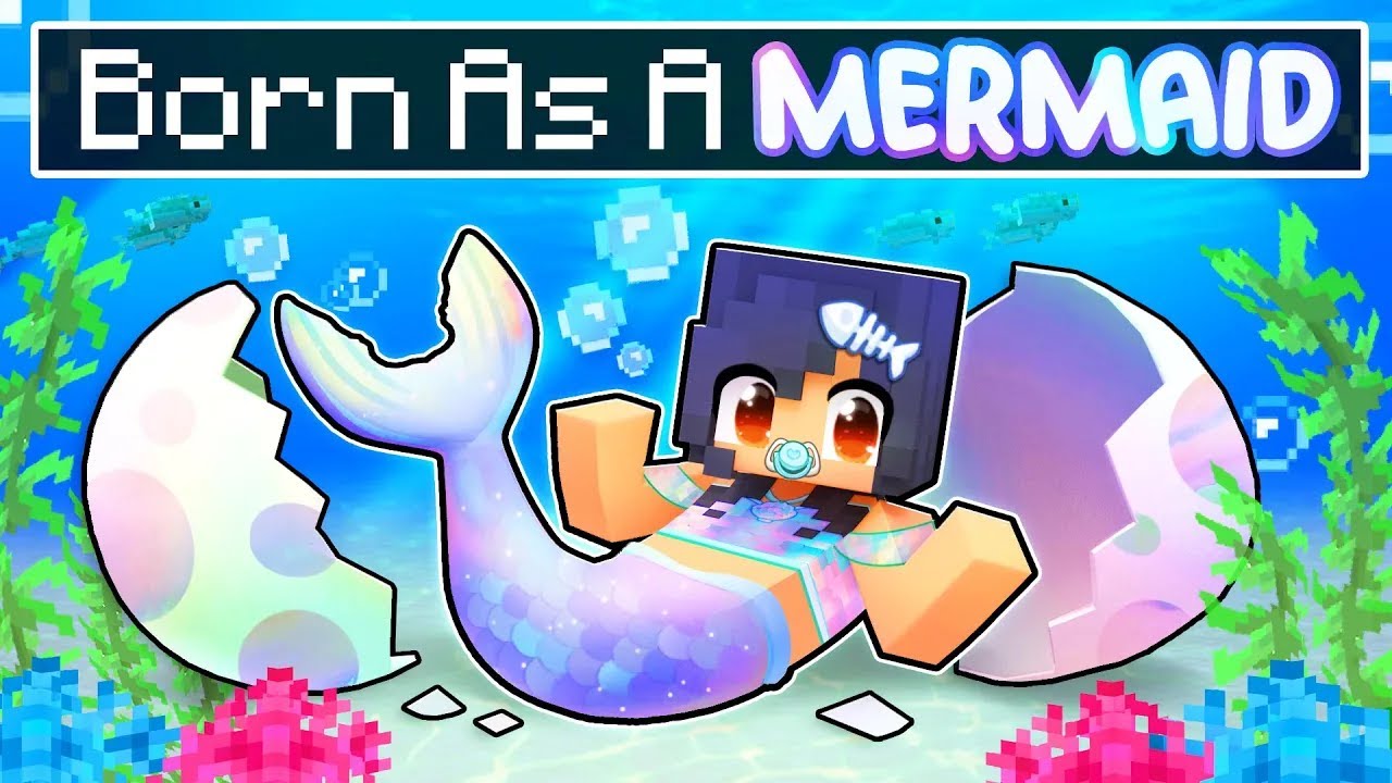 Born as a BABY MERMAID In Minecraft! - YouTube