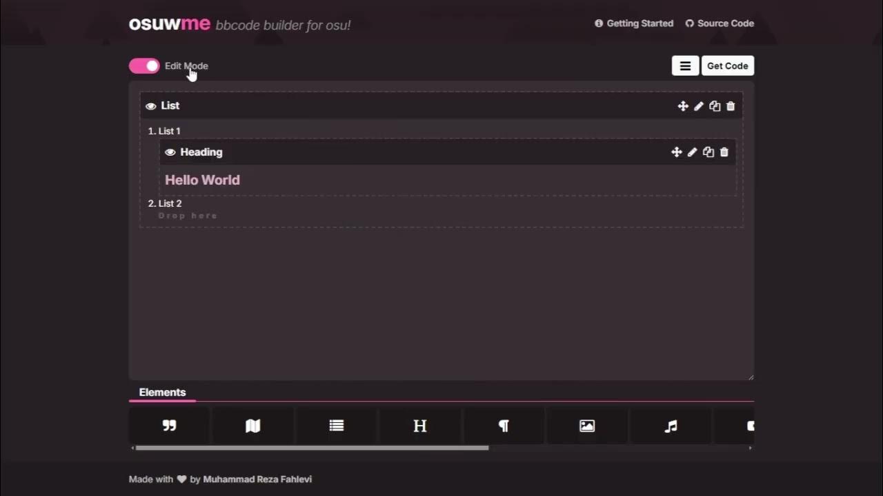 Guide: How to Work With a List | OSUWME - BBCode Builder for osu! - YouTube