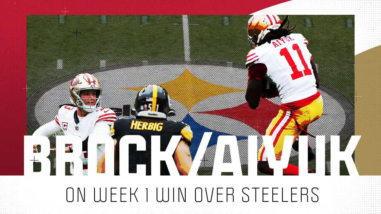 Brandon Aiyuk, Brock Purdy break down 49ers' Week 1 win over Steelers ...