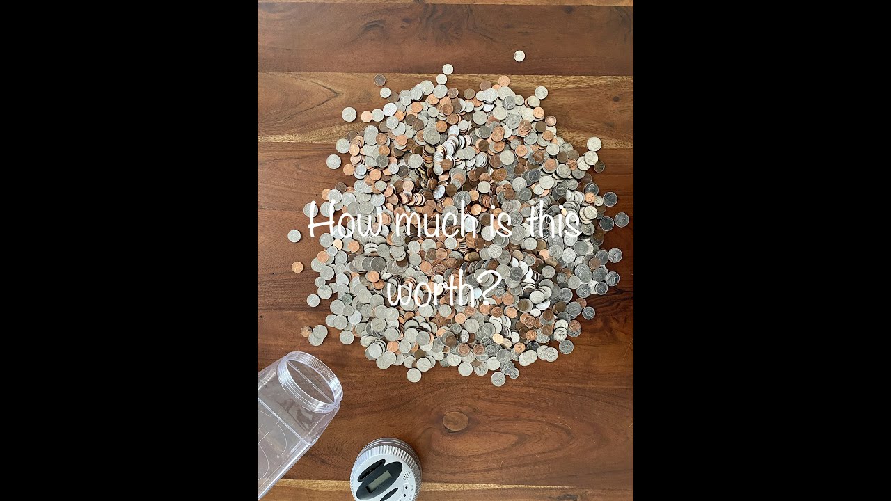 Counting my two year coin collection! - YouTube