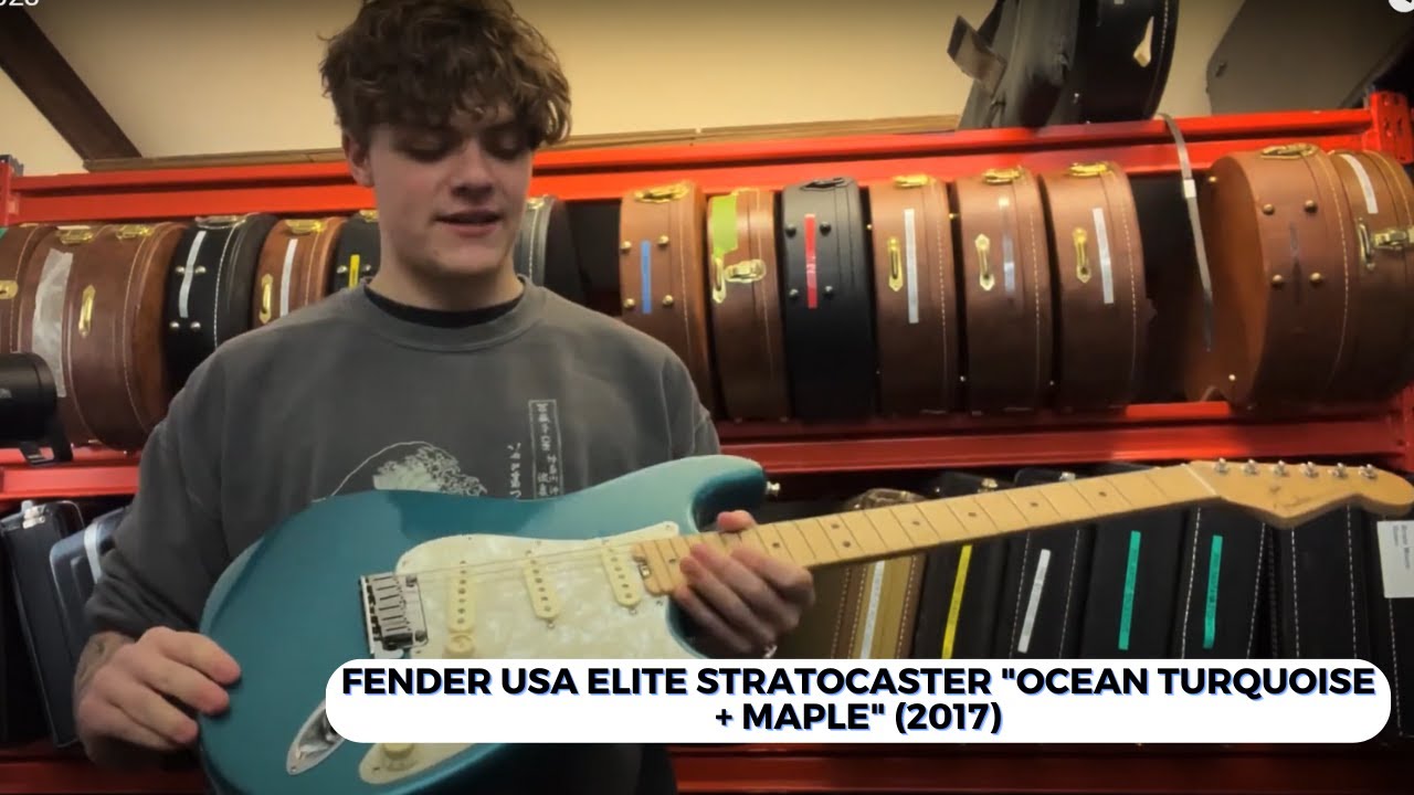 FENDER USA Elite Stratocaster "Ocean Turquoise + Maple" (2017) - SQUEALINGPIGGUITARS - YouTube
