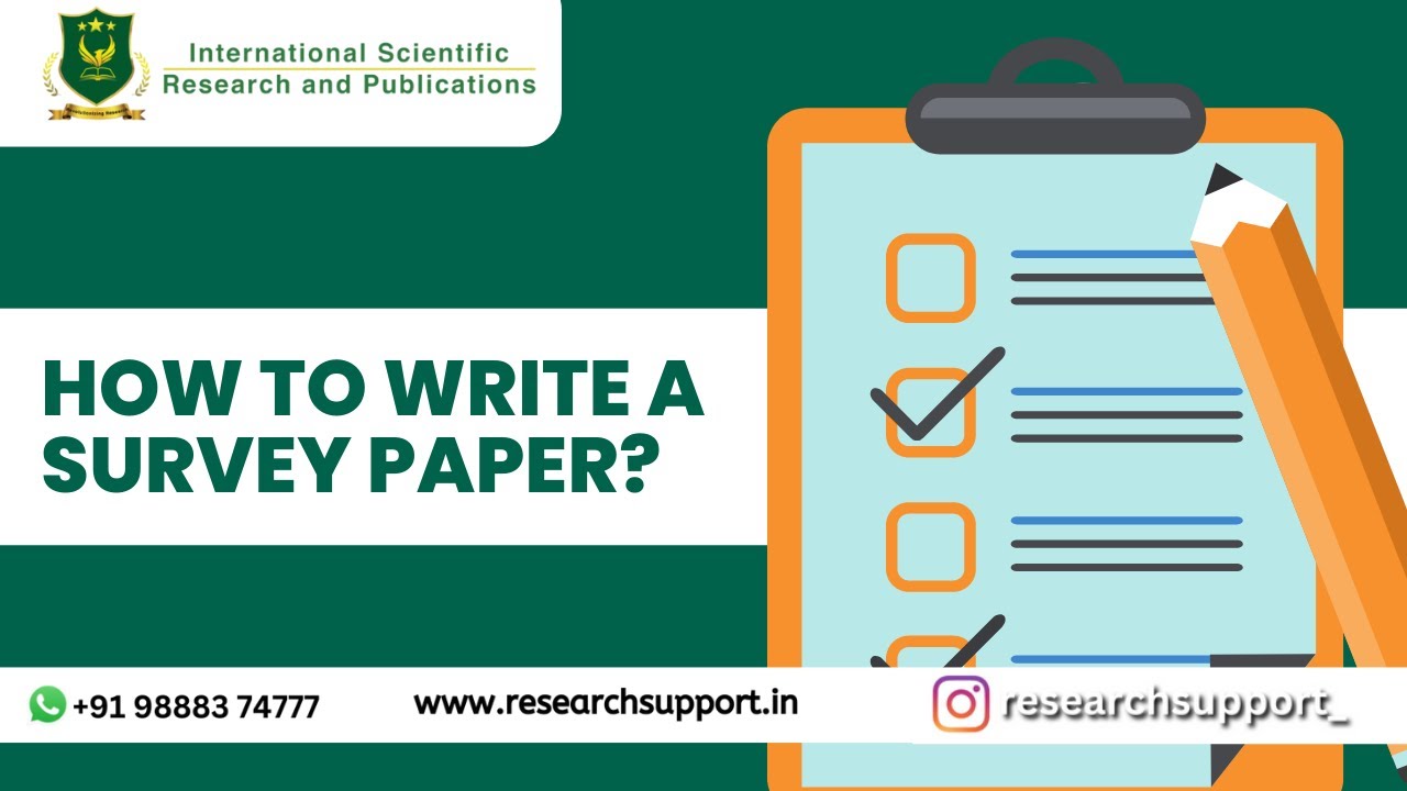 How to write a survey paper? #researchtopics - YouTube