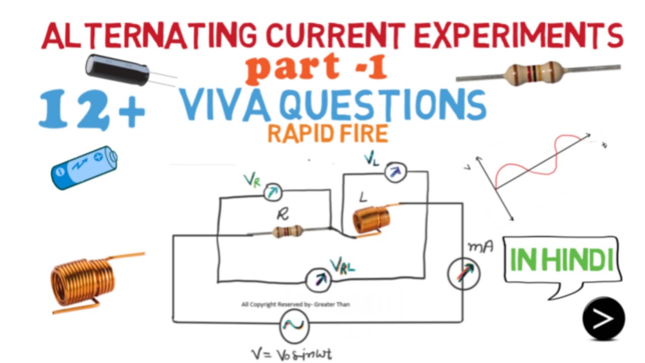 VIVA QUESTIONS ON ALTERNATING CURRENT EXPERIMENT | A.C. | PART-1 # ...