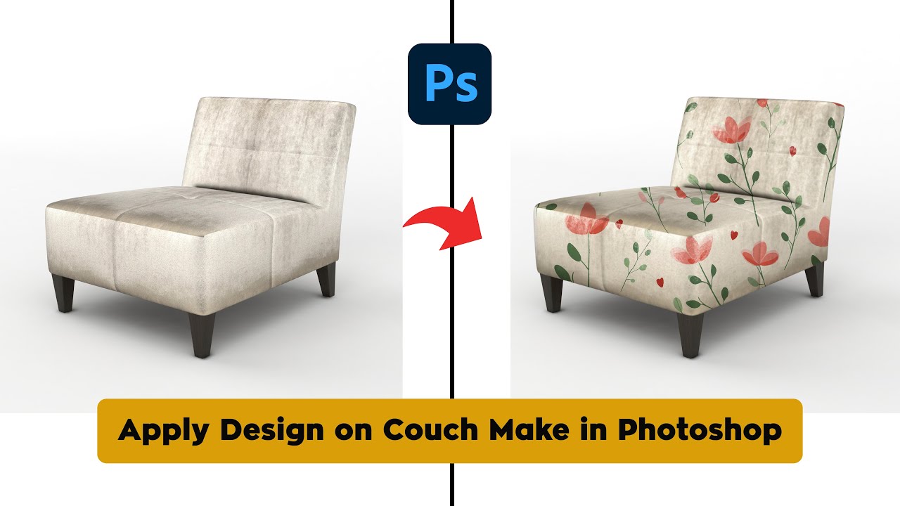 Apply Design on Couch Make in Photoshop‼️- Photoshop tips and tricks ...