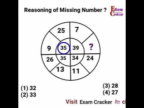 Missing Number Reasoning Tricks by Exam Cracker, SSC CGL preparation #ssc_cgl #exam_cracker # ...
