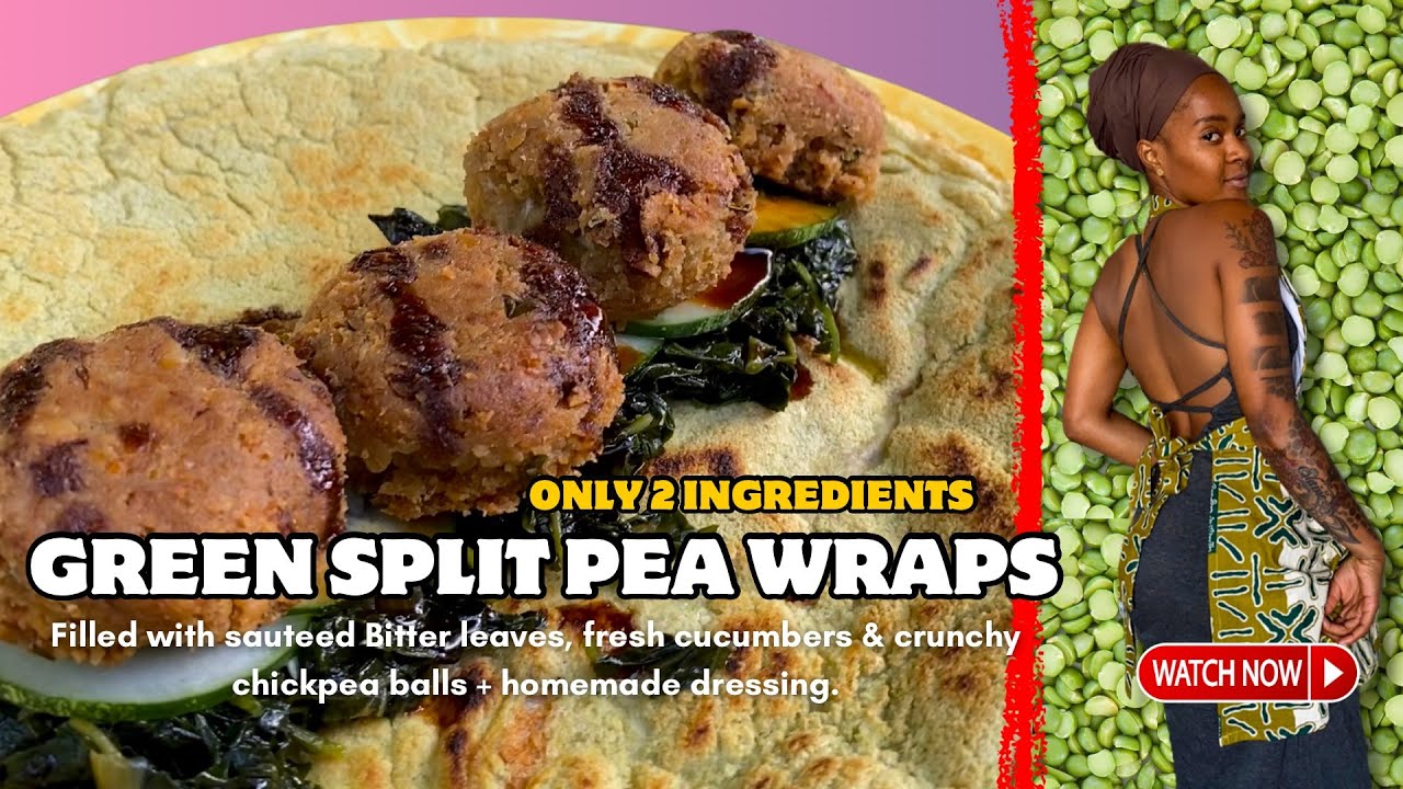 The best high protein CARIBBEAN flavoured wrap! Made from green split peas - YouTube