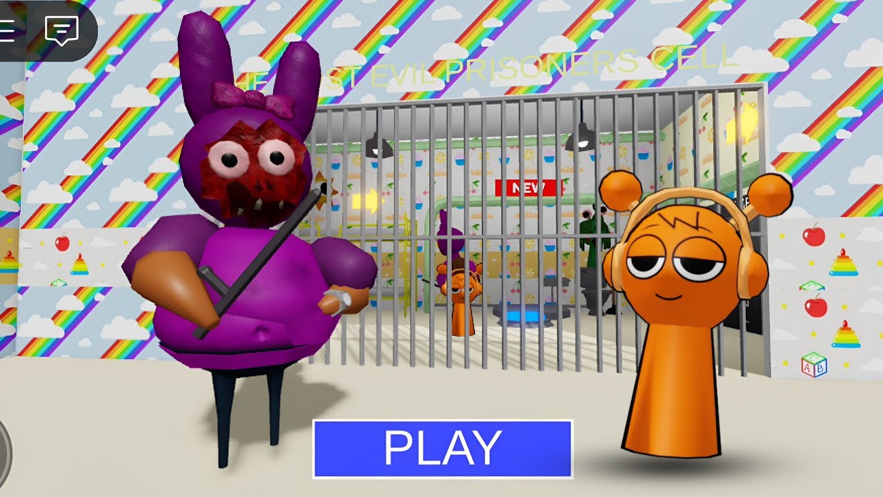 HORROR PINK SPRUNKI BARRY'S PRISON RUN! (OBBY!) - OREN SPRUNKI ESCAPING ...