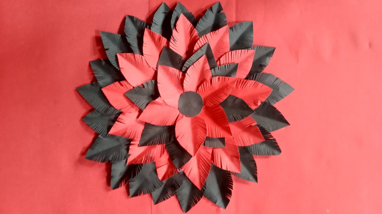 Very beautiful flower making of paper | pepar flower craft idas easy ...